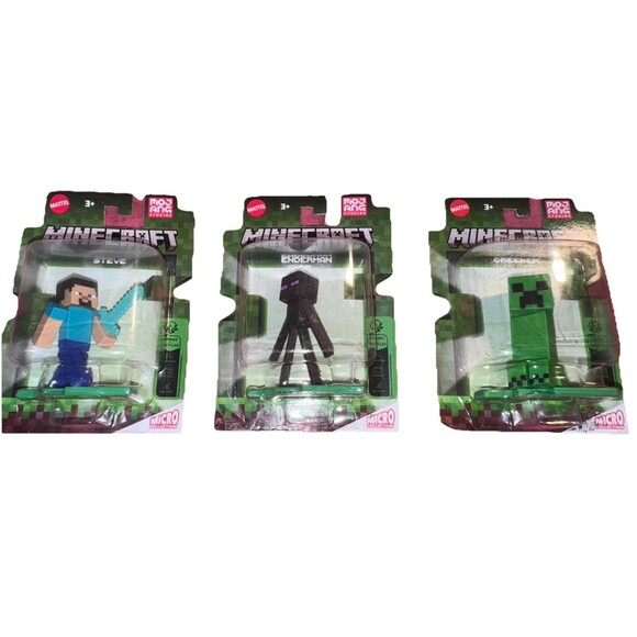 Mattel | Toys | Mattel Minecraft Micro Collection Figurine Set Steve ...